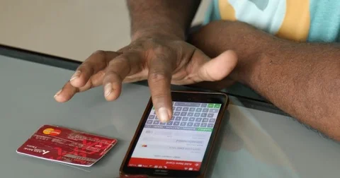 Male Model hands with cell phone | Stock Video | Pond5