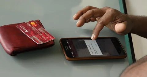 Male Model hands with cell phone | Stock Video | Pond5