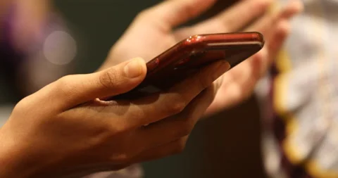 Male Model hands with cell phone | Stock Video | Pond5