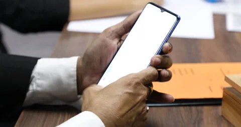 Male Model hands with cell phone | Stock Video | Pond5