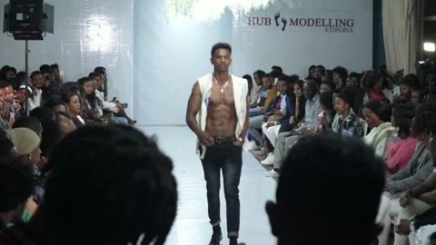 Male model walking in the runway fashion... | Stock Video | Pond5