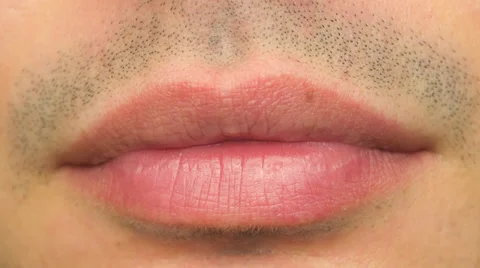 Male Mouth Lips Closeup Macro Body Part ... | Stock Video | Pond5