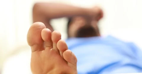 Male Patient Foot on the Hospital bed | Stock Video | Pond5