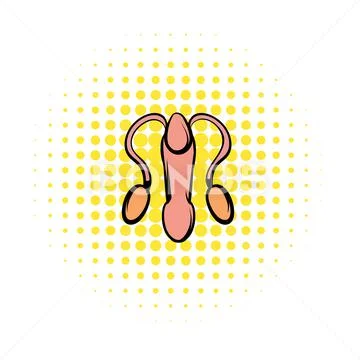 Male reproductive system icon, comics style: Graphic #208955181