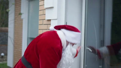 Male robber in Father Christmas costume ... | Stock Video | Pond5