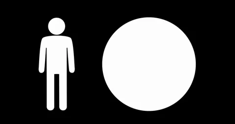 Male shape and pie chart filling up with... | Stock Video | Pond5