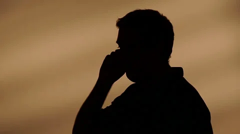 Silhouette Phone Stock Footage ~ Royalty Free Stock Videos | Pond5