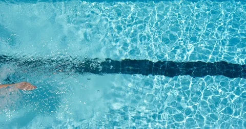 Male swimmer swimming inside pool 4k | Stock Video | Pond5