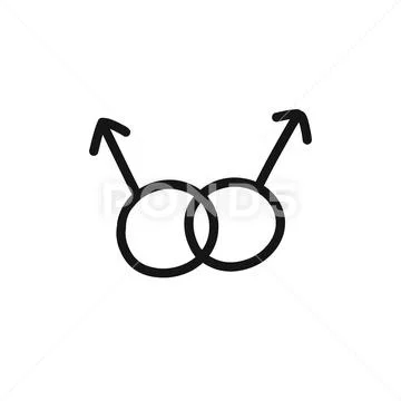 Male symbol doodle icon, vector illustration Illustration #131571408