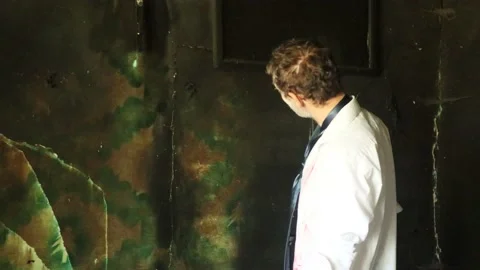 Male Zombie scene, ruined area countrysi... | Stock Video | Pond5