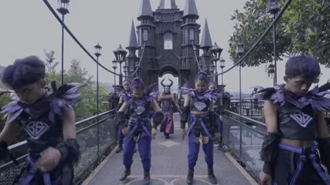 The Maleficent with the purple dancer da... | Stock Video | Pond5