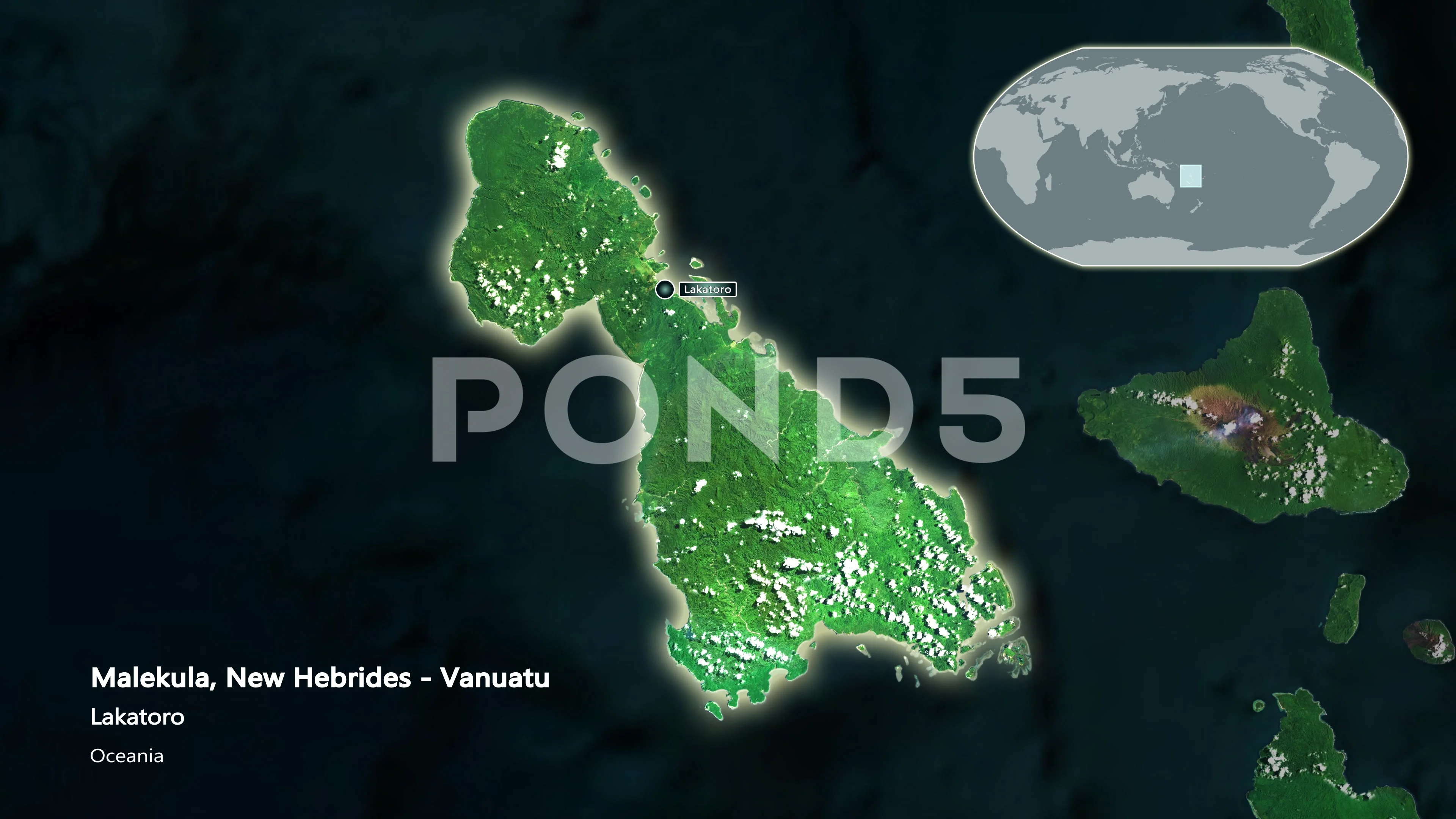 Vanuatu Satellite Map Vanuatu Island Cruises To Mystery Island
