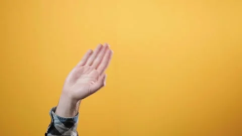 A male's hand waves her hand in a gestur... | Stock Video | Pond5