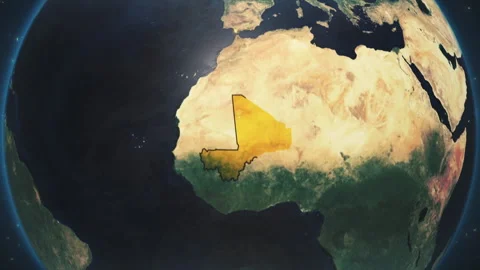 Mali Map On Earth Globe | Stock Video | Pond5