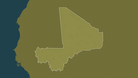Mali map - solid. Regions. Pattern. | Stock Video | Pond5