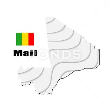 Mali map on white background. vector illustration.: Graphic #150544053