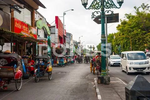 Malioboro, main street in yogjakarta Stock Image ~ #45291461
