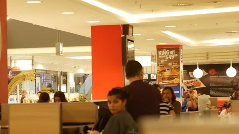 Food Court At Mall Stock Video Footage | Royalty Free Food Court At ...