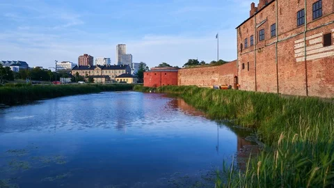 Malmo castle summer timelapse with the c... | Stock Video | Pond5