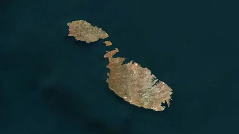 Malta close-up - satellite. Labels. | Stock Video | Pond5