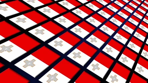 Malta Flag Animated Background 3d Animat... | Stock Video | Pond5