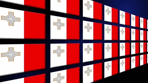 Malta Flag Animated Background 3d Animat... | Stock Video | Pond5
