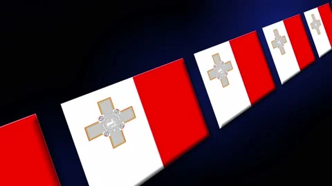 Malta Flag Animated Background 3d Animat... | Stock Video | Pond5