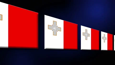 Malta Flag Animated Background 3d Animat... | Stock Video | Pond5