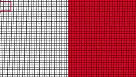 Malta Flag animated in pixel grid style ... | Stock Video | Pond5