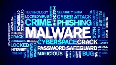 Malware animated word cloud,animation ta... | Stock Video | Pond5