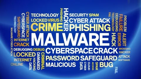 Malware animated word cloud,animation ta... | Stock Video | Pond5