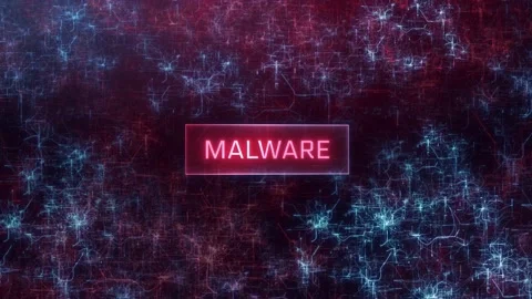 Malware concept over dark computer netwo... | Stock Video | Pond5