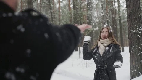 Throwing Snowballs Stock Videos – Royalty-Free HD & 4K Videos | Pond5