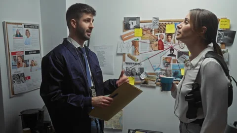 Detective At Teamwork Stock Footage ~ Royalty Free Stock Videos | Pond5