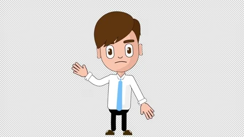 Man Angry Animation Character Loop Alpha | Stock Video | Pond5