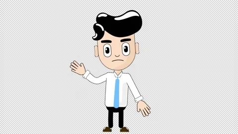 Man Angry Animation Character Loop Alpha | Stock Video | Pond5