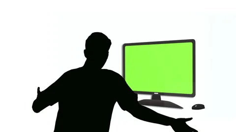 Man angry with his computer green screen | Stock Video | Pond5