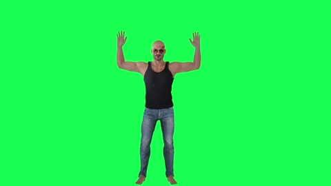 Man with athletic body in green screen w... | Stock Video | Pond5