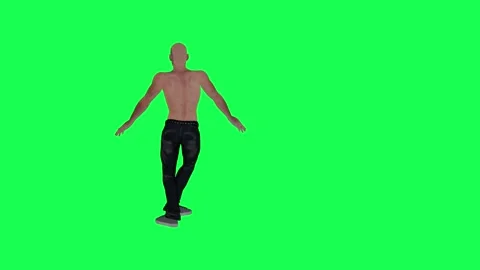 Man with athletic body on green screen w... | Stock Video | Pond5
