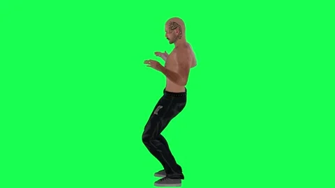Man with athletic body on green screen w... | Stock Video | Pond5