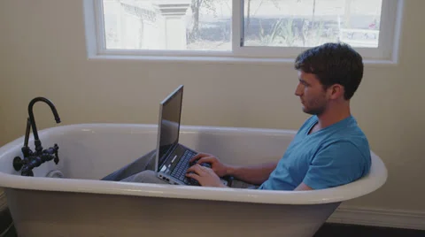 Man In Bath Tub Stock Video Footage | Royalty Free Man In Bath Tub ...