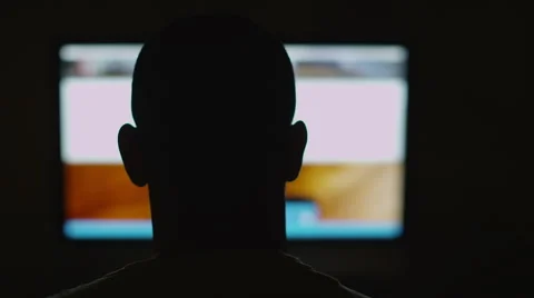 Man Computer Screen Stock Footage ~ Royalty Free Stock Videos | Pond5