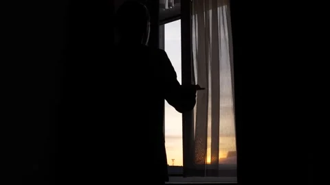 Man closes window sashes and turns latch... | Stock Video | Pond5