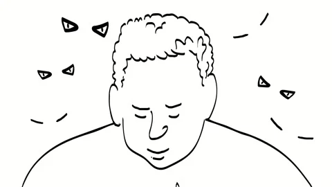 Man Crying Tears Flowing Eyes Watching D... | Stock Video | Pond5