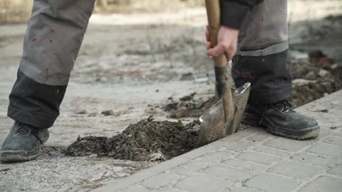 Man Digging Ditch Stock Videos – Royalty-Free HD & 4K Videos