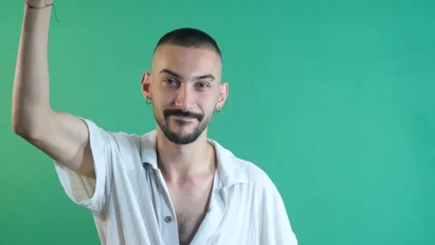 Man Doing Victory Sign | Stock Video | Pond5