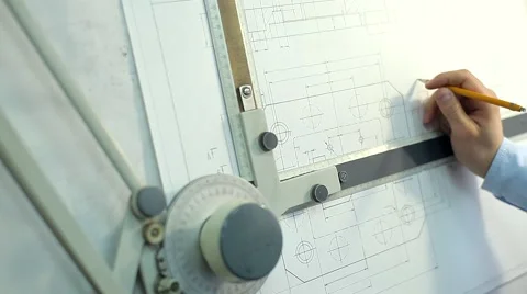 Technical Drawing Board Stock Video Footage | Royalty Free Technical ...