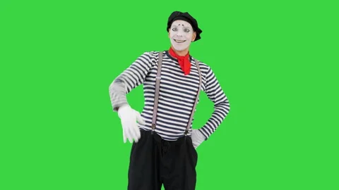 Man dressed like mime looking far away o... | Stock Video | Pond5