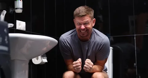 Man Pooping In The Toilet Stock Video Footage | Royalty Free Man ...