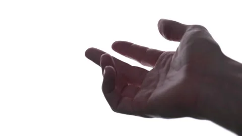 Man Empty Hand Asking For Help Isolated ... | Stock Video | Pond5